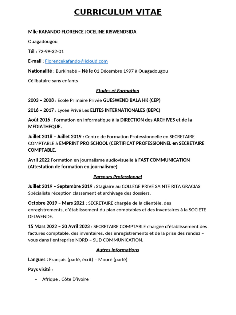 Curriculum Vitae | PDF