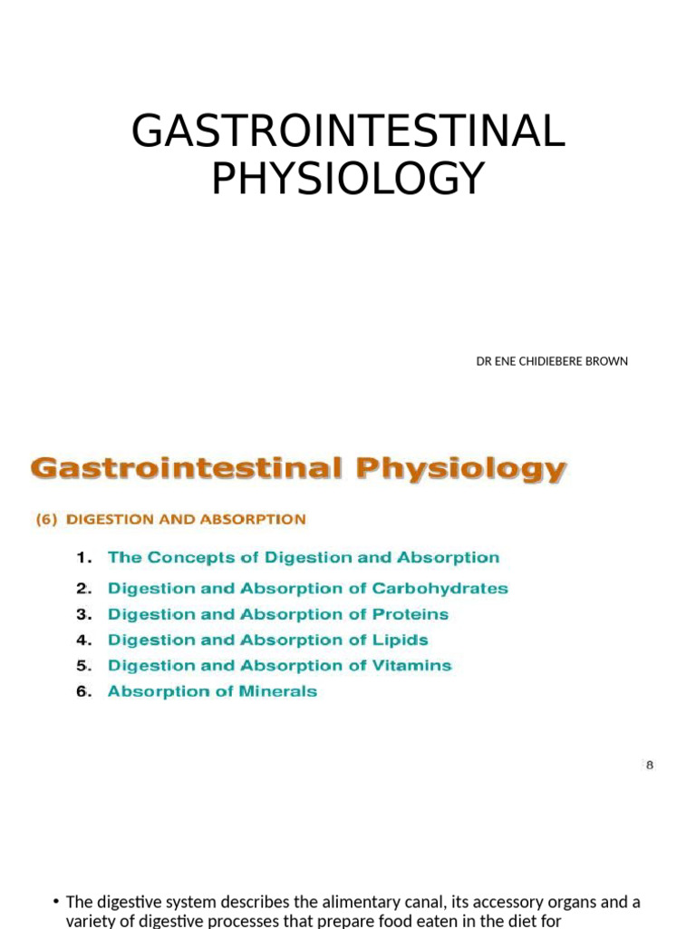 Gastrointestinal Physiology | PDF