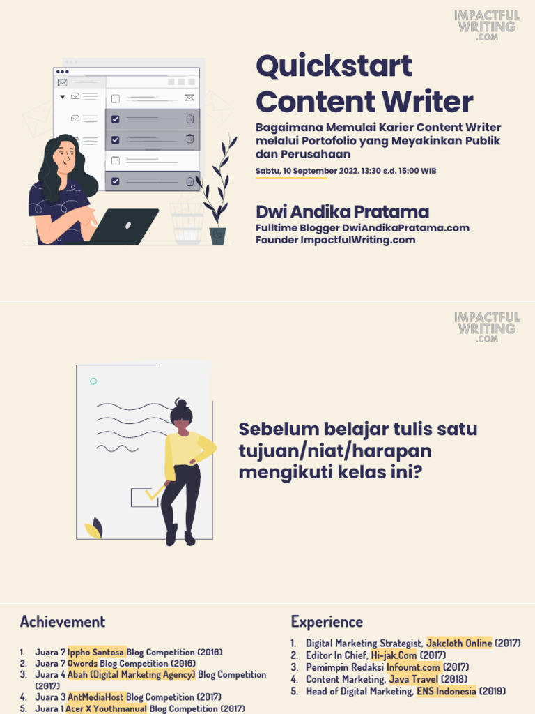 QuickStart Content Writer | PDF