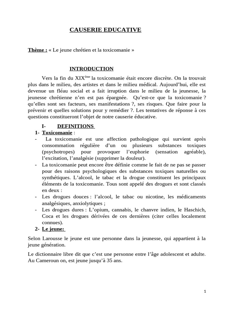 Causerie Educative | PDF