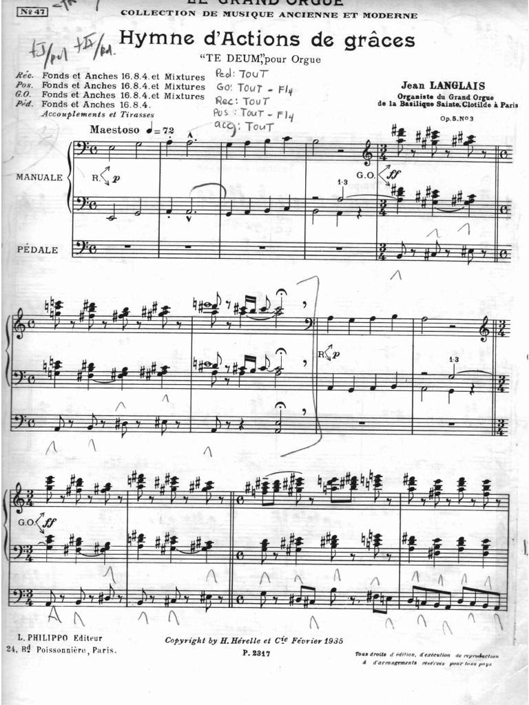 Te Deum de Jean Langlais | PDF