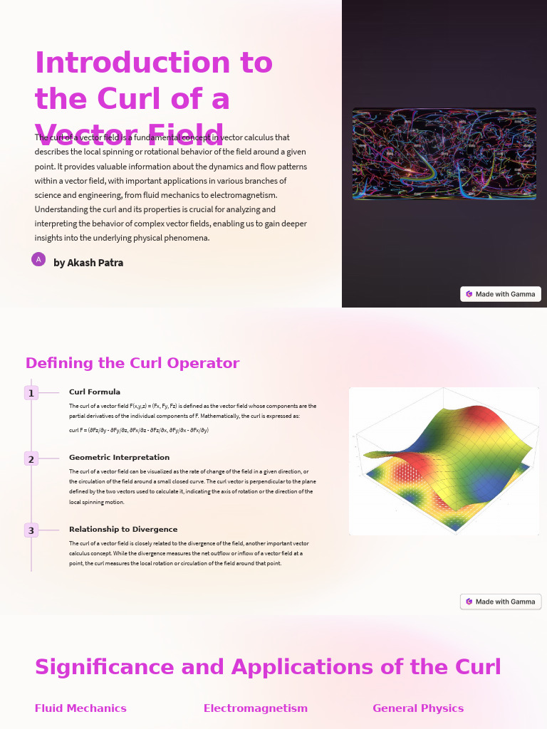 Introduction To The Curl of A Vector Field | PDF