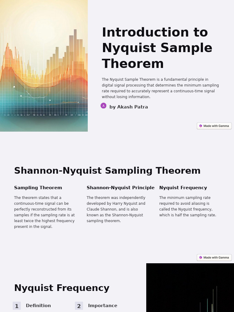 Introduction To Nyquist Sample Theorem | PDF
