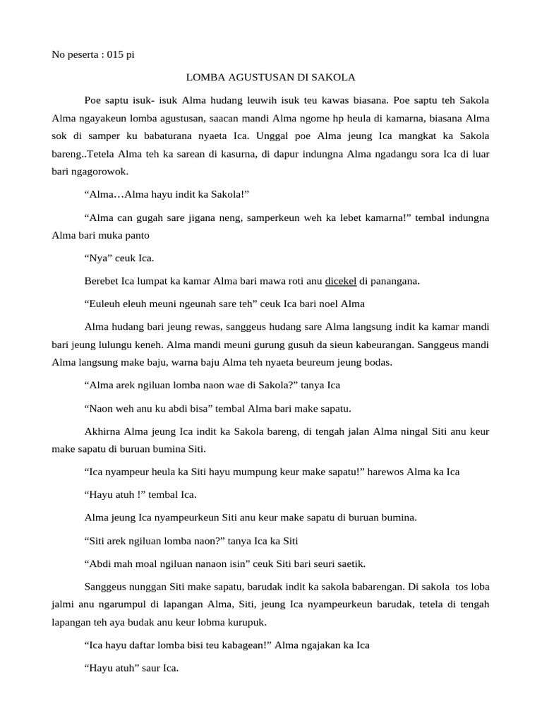 No Peserta 015 Pi | PDF