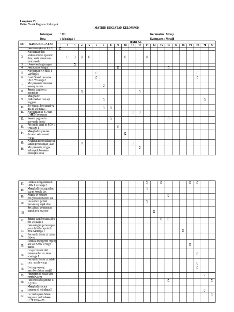 Matrik Kelompok 361 | PDF