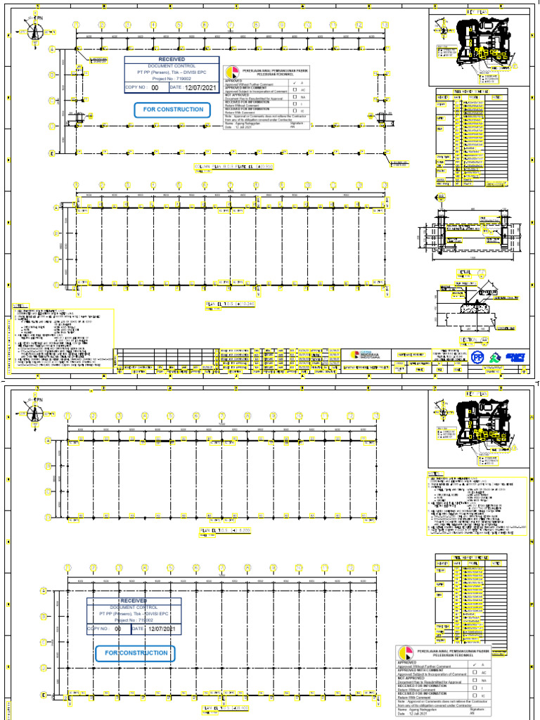Drawing Erection Steel Structure | PDF