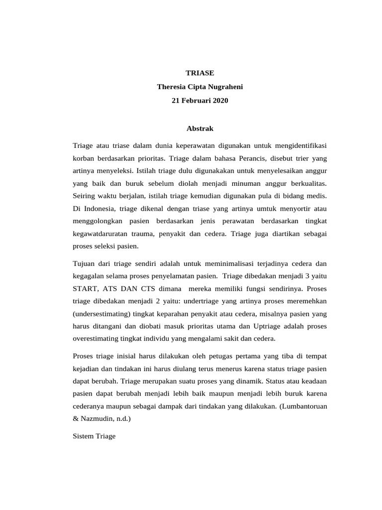 Triase Yang Benar | PDF