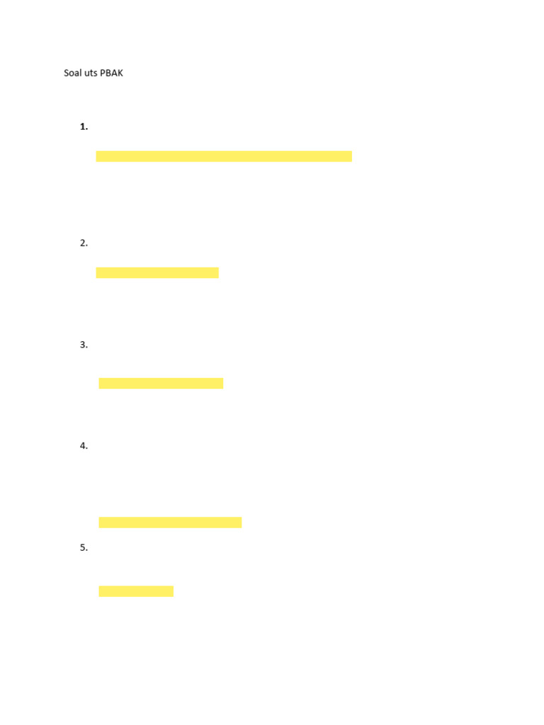 UPDATE.2. Soal UTS Dan UAS, PBAK | PDF