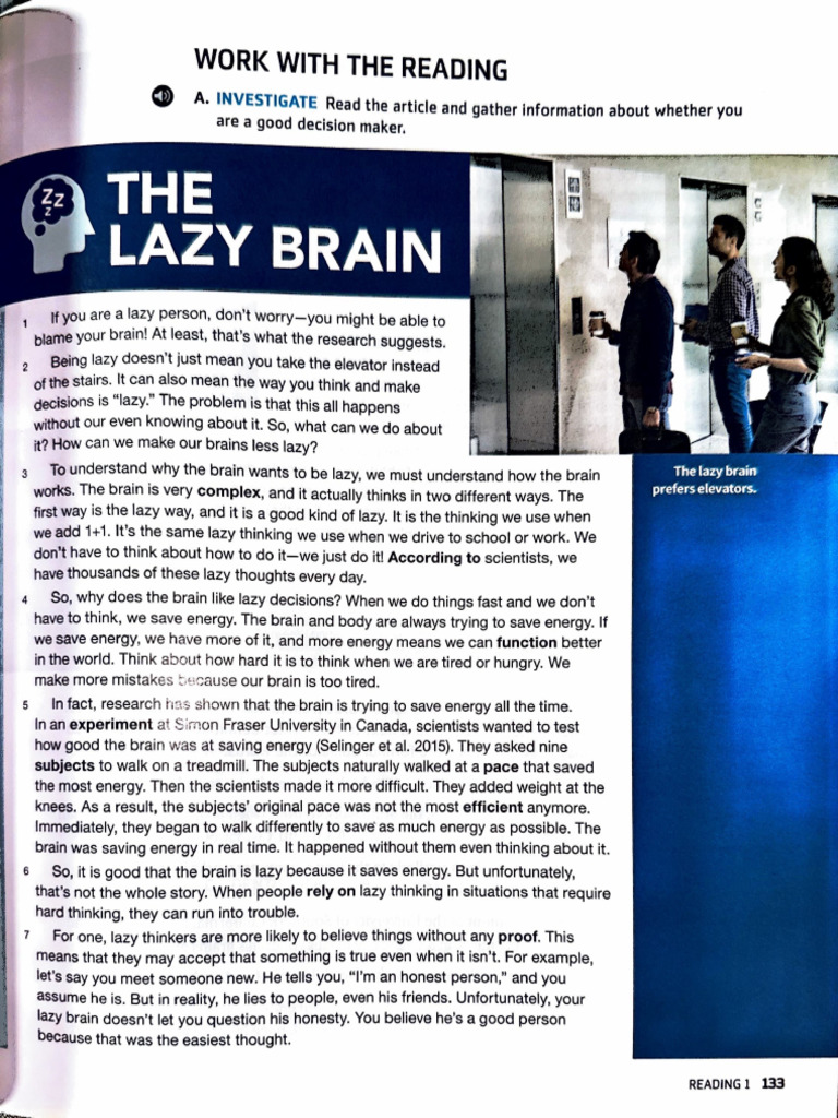 The Lazy Brain | PDF