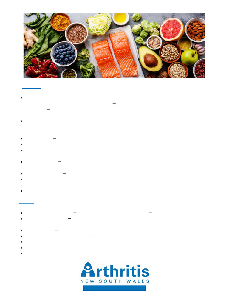 Anti Inflammatory Food List PDF | PDF