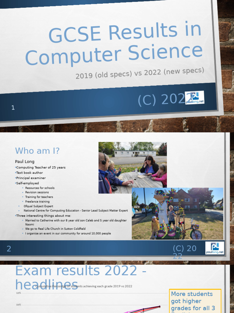 2019 Vs 2022 GCSE CS Exam Results | PDF