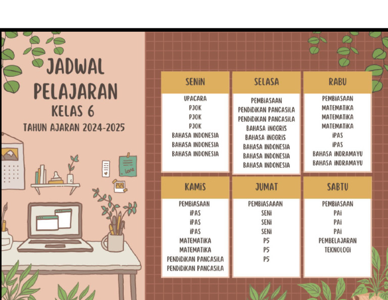 Jadwal Pelajaran Fix | PDF
