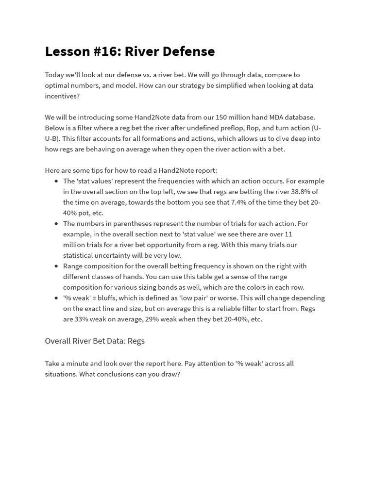 Lesson 16 River Defense | PDF