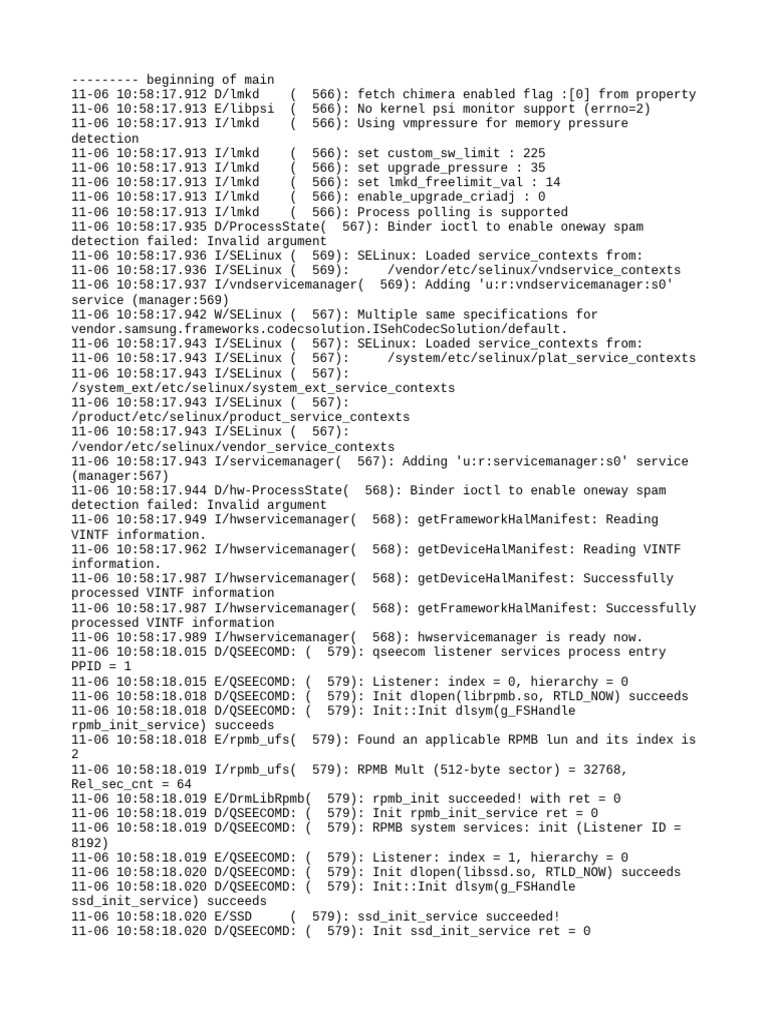 Logcat Prev CSC Log | PDF