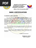 Barc Certificate | PDF
