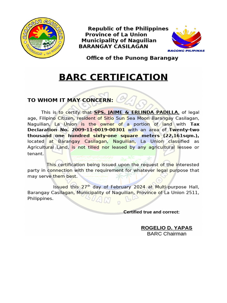 Barc Certification | PDF