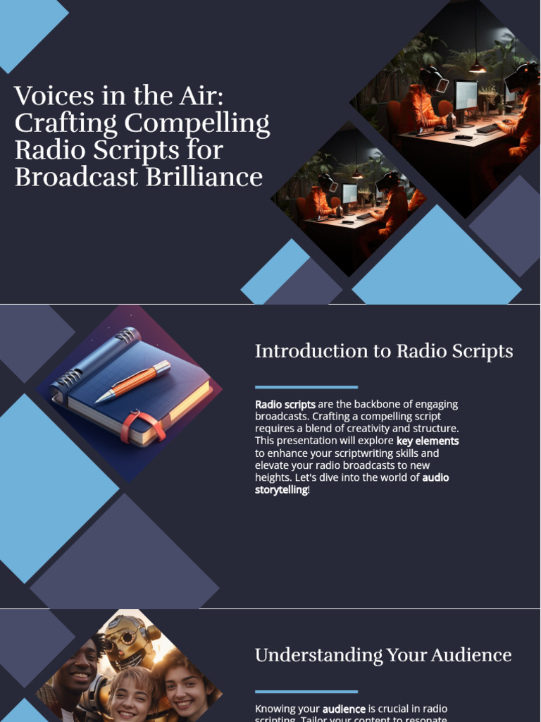Slidesgo Voices in The Air Crafting Compelling Radio Scripts For ...