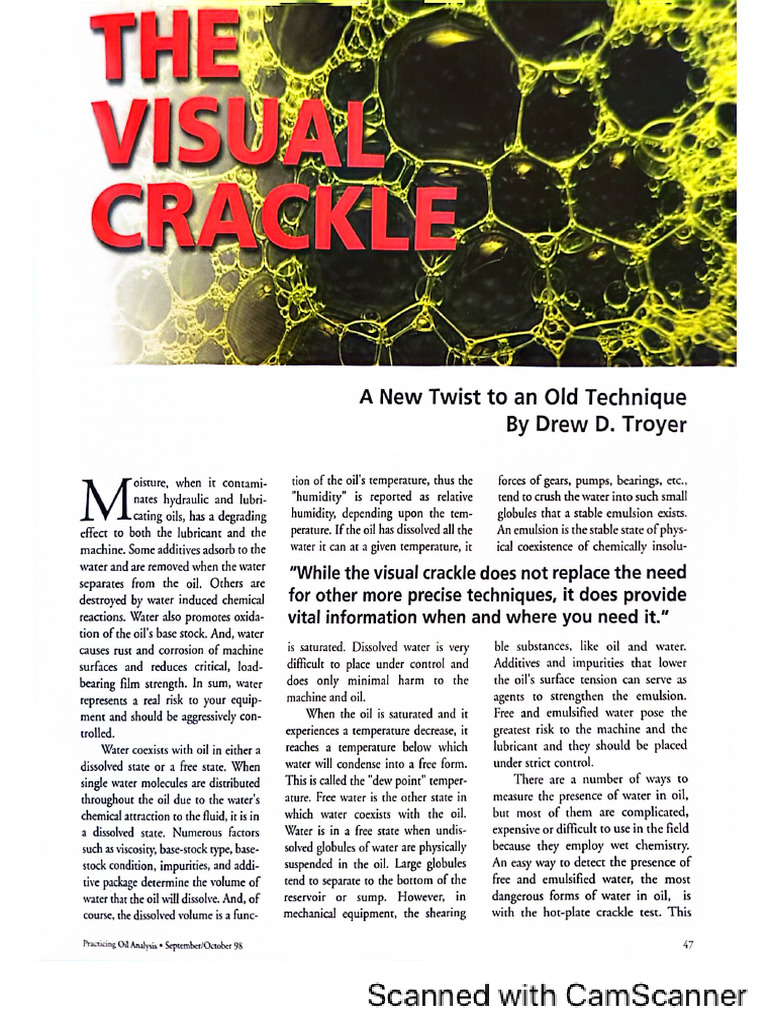 Crackle Test | PDF