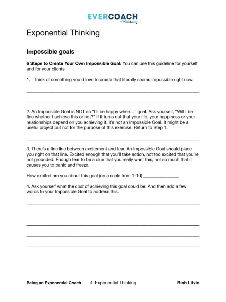 BXC 4. Exponential Thinking Workbook | PDF