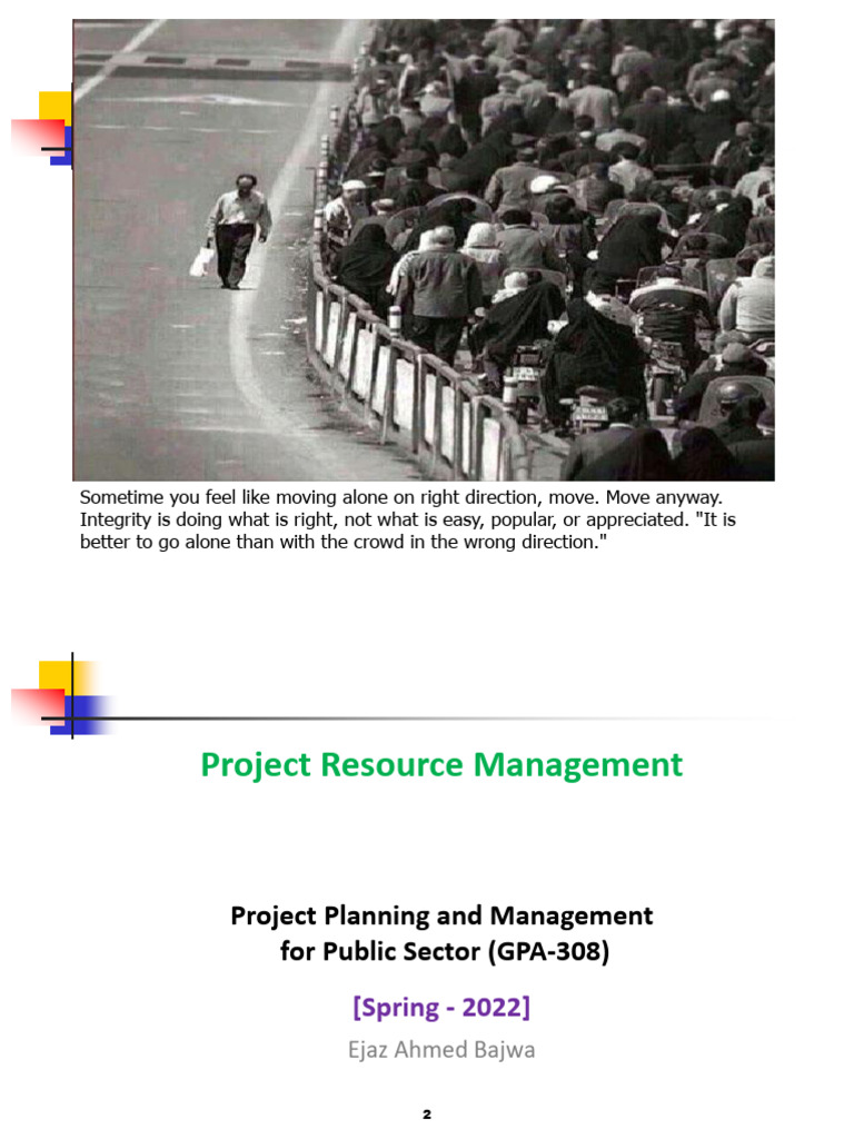 Lecture-11 (Project Resource Management) | PDF