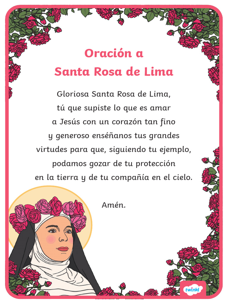 Oración a Santa Rosa de Lima | PDF