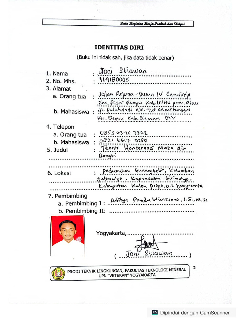 2024 - 114180005 - Joni Stiawan - Bukti Bimbingan - Juli - Joni Stiawan | PDF