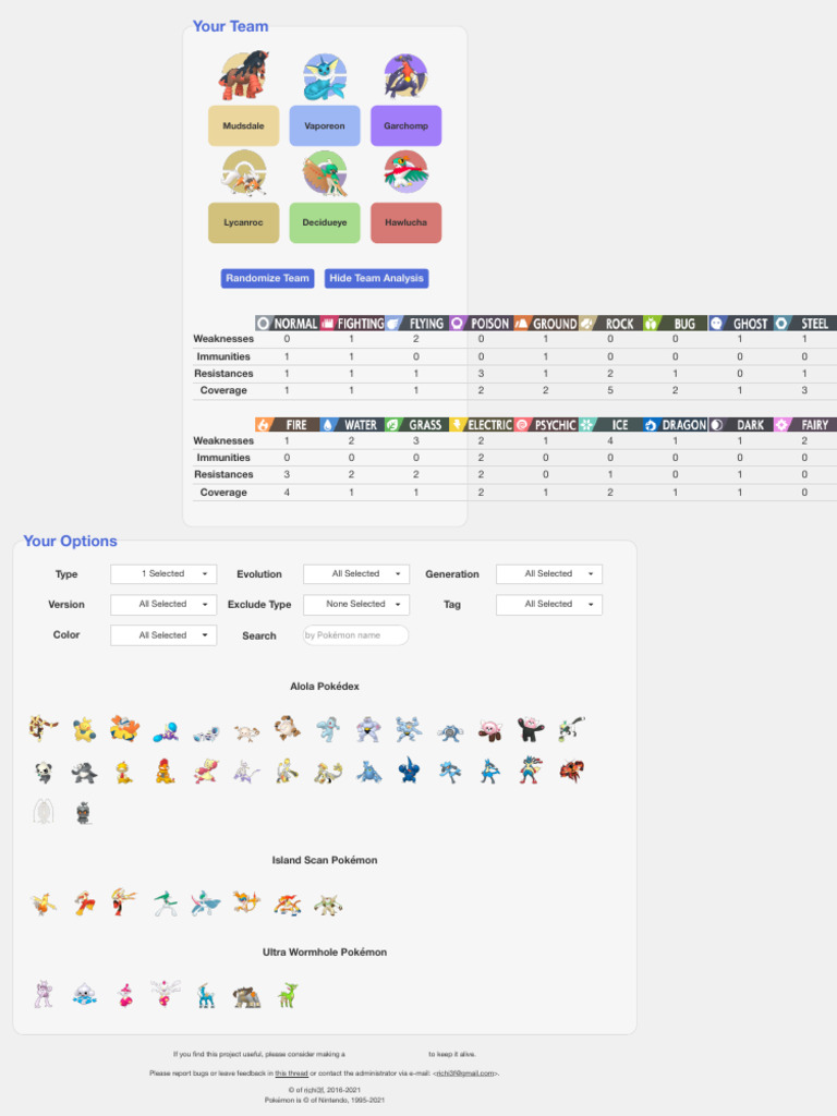 Pokémon Team Planner | PDF