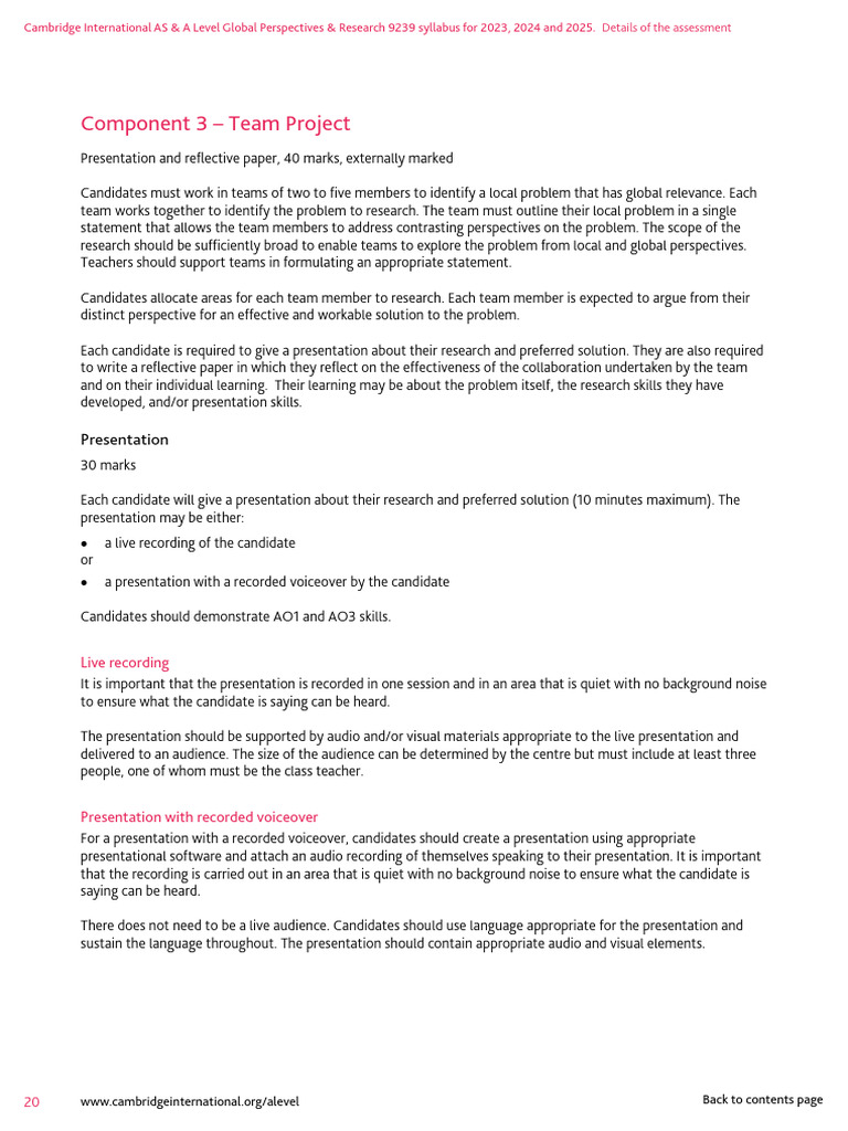 Component 3 - Team Project: Presentation | PDF