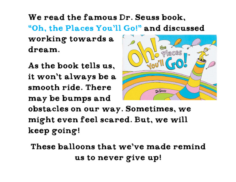 Oh, The Places We LL Go | PDF