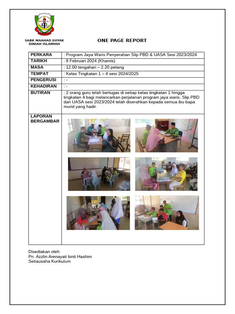 OPR - Penyerahan PBD N UASA 20232024 | PDF