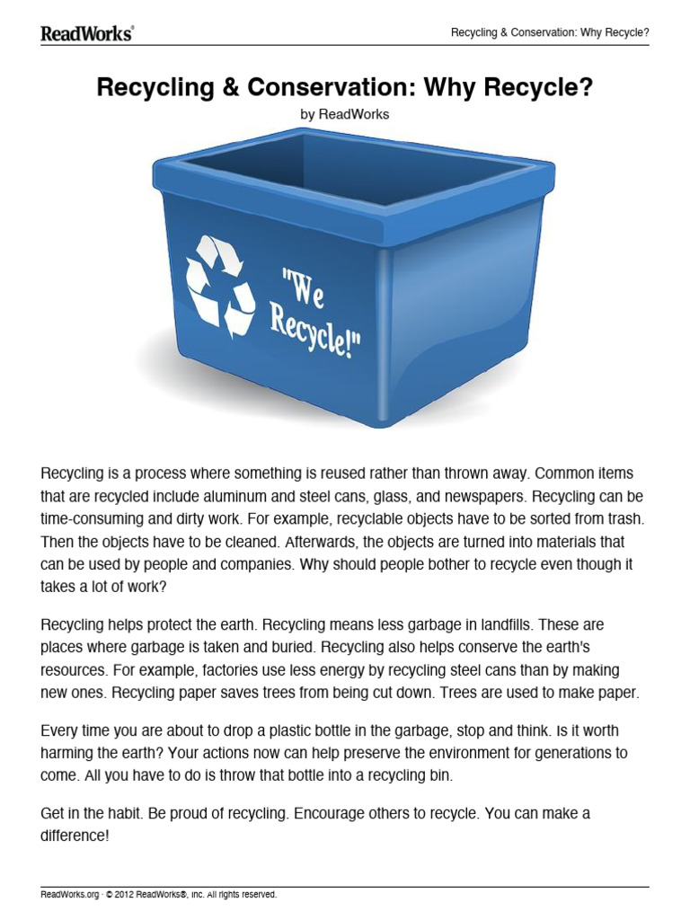 Recycling and Conservation | PDF