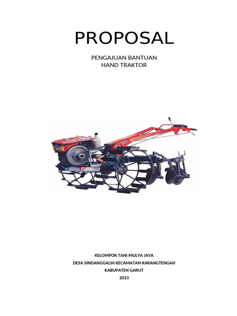 Proposal Traktor | PDF