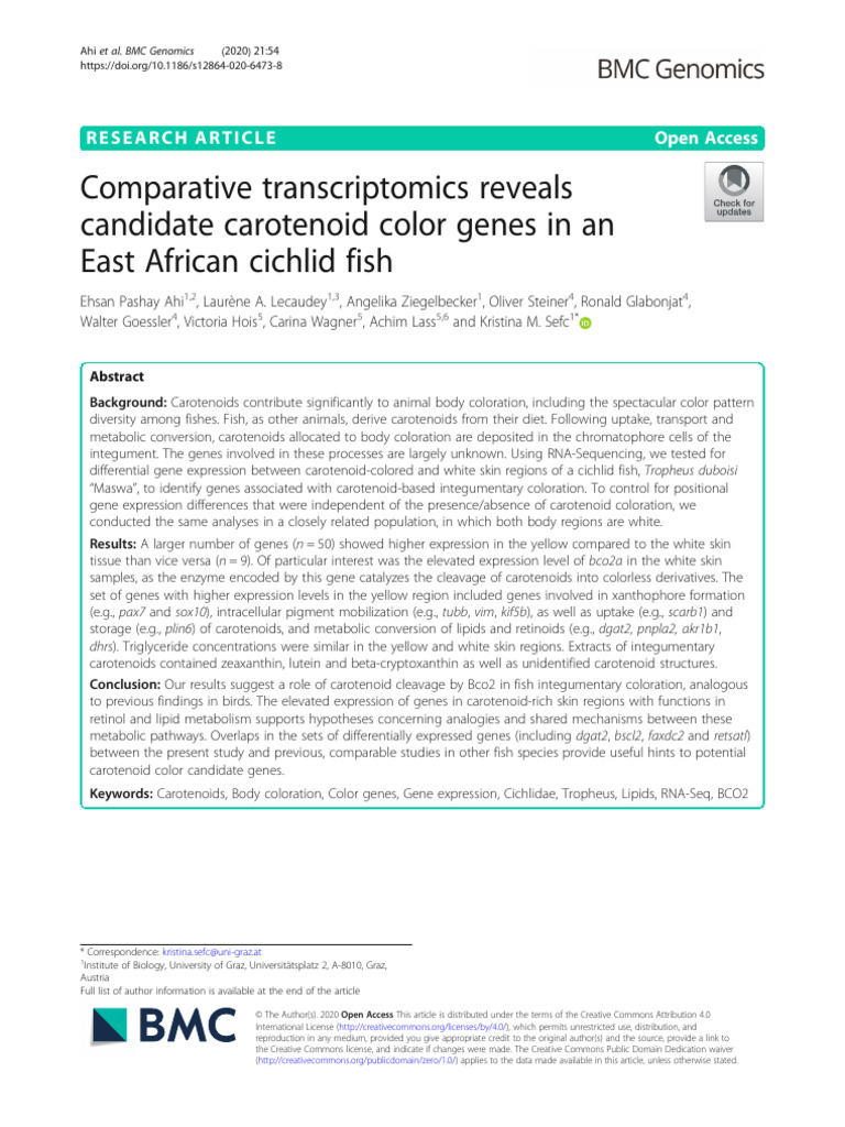 Ahi Et Al. - 2020 - Comparative Transcriptomics Reveals Candidate ...
