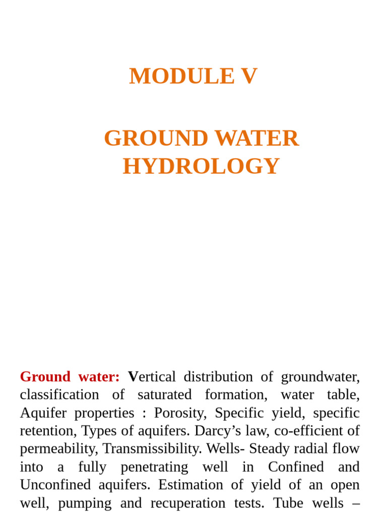 Ground Water Hydrology | PDF