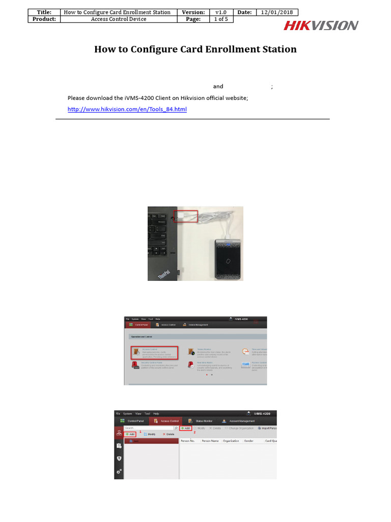 How to Configure Card Enrollment Station | PDF