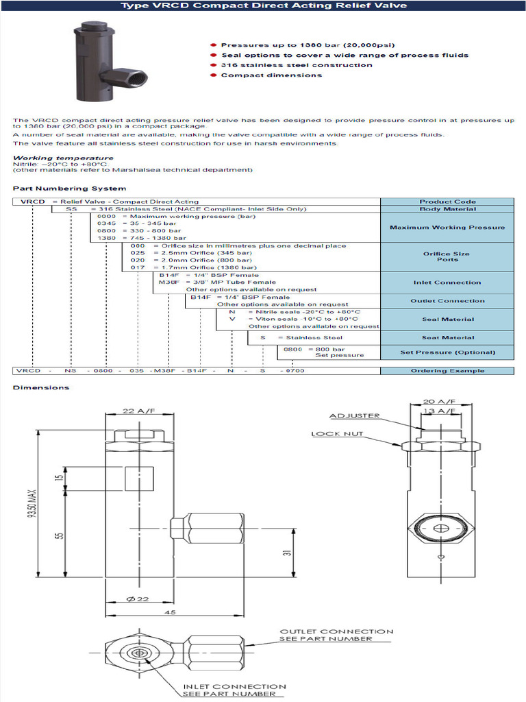 Bifold Marshalsea VRCD Relief Valve | PDF
