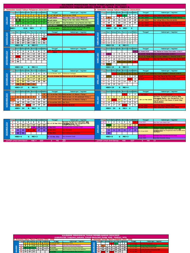 Kalender PDDKN 2024 - 2025 OK FIX | PDF