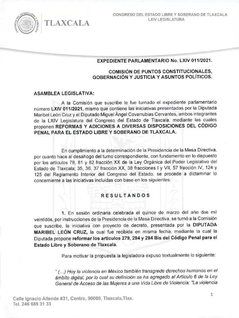 D.D.210. Se Reforman y Adicionan Diversas Disposiciones Del Código ...