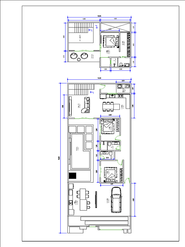 Planta Arquitetonica Casa Em L-plot-A4 | PDF