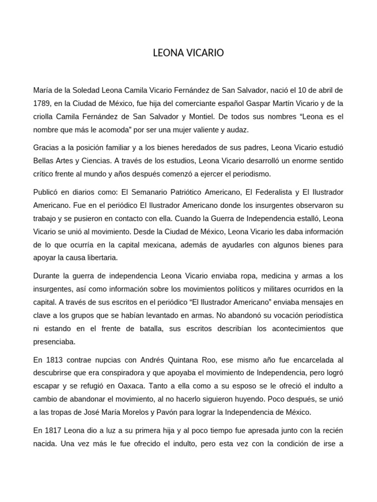 LEONA VICARIO | PDF