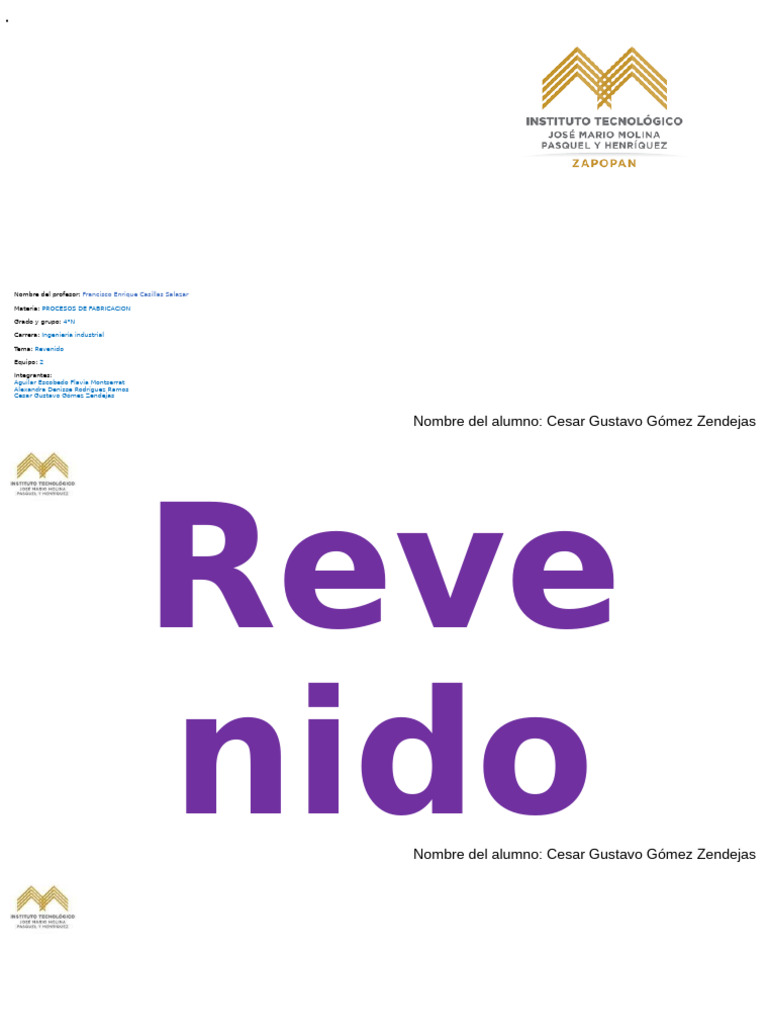 Revenido Cesar Gustavo Gómez Zendejas | PDF