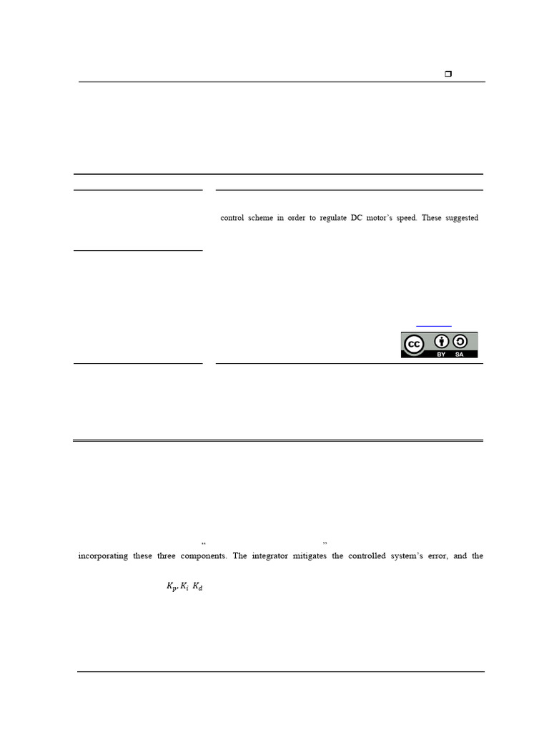 PID Speed Control of DC Motor Using Meta-Heuristic Algorithms | PDF | Electric Motor | Control ...