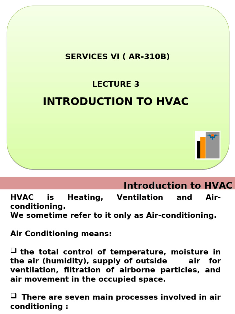 Lecture 3 Hvac Intro | PDF