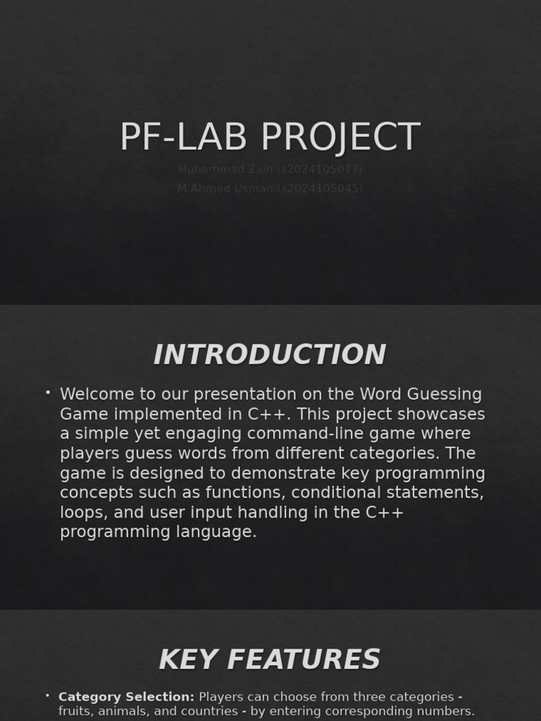 PF Lab Project | PDF