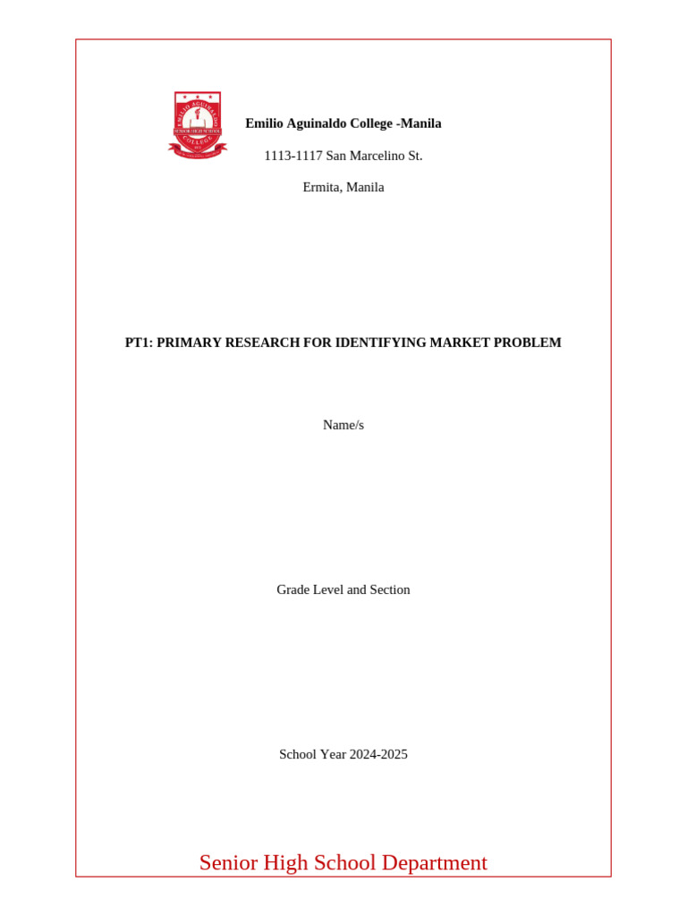 Template for Primary Research Entrep | PDF