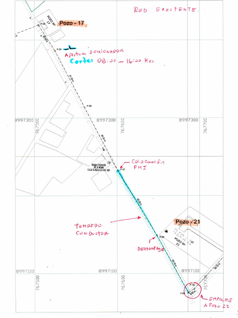 Diagrama de Linea Existente | PDF