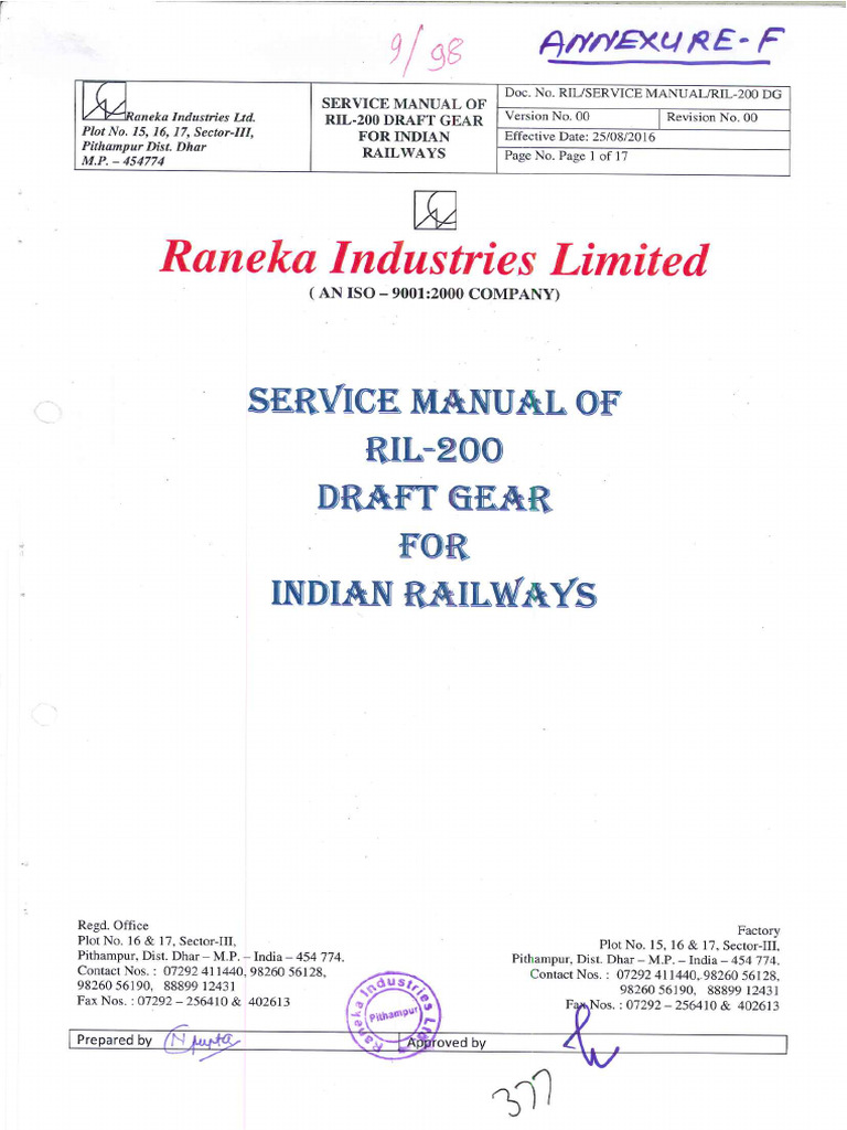 Ril Manual of 71 BD | PDF