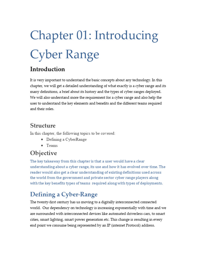Chapter 1 Cyber Range | PDF | Computer Security | Security
