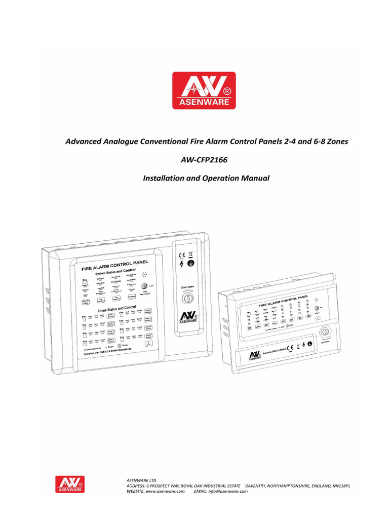AW-CFP2166 Fire Alarm Panel Guide | PDF | Electrical Connector ...