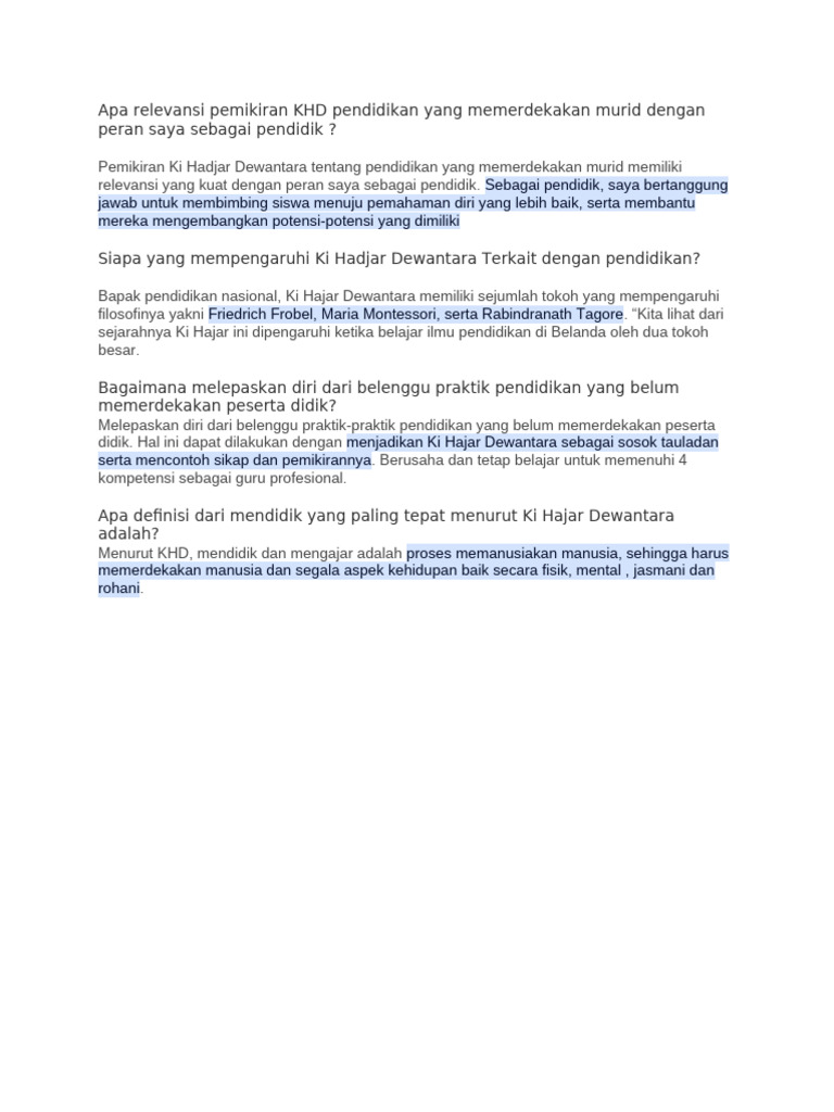 Perta Yaan Terkait KHD Untuk PP | PDF